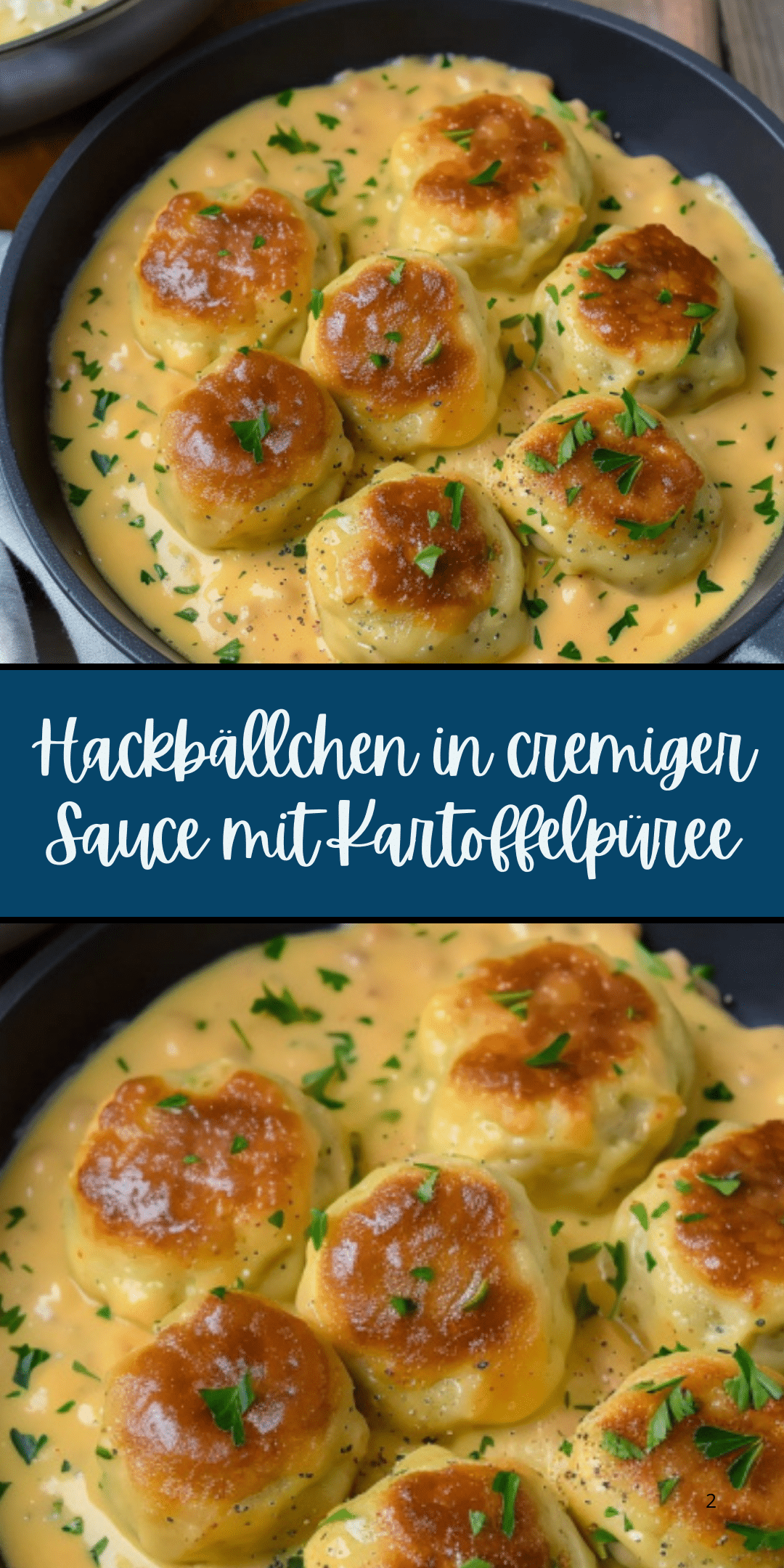 Hackbällchen in cremiger Sauce mit Kartoffelpüree | Oma Kochen