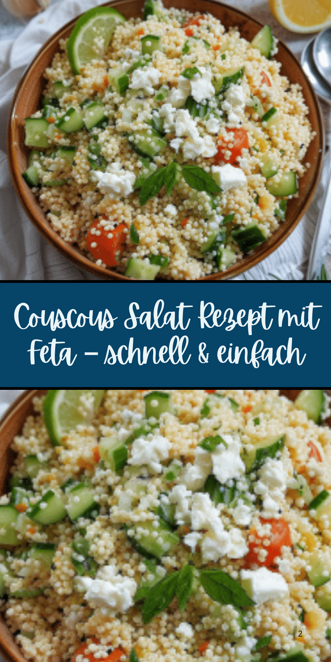 Couscous Salat Rezept mit Feta – Schnell & Einfach | Oma Kochen